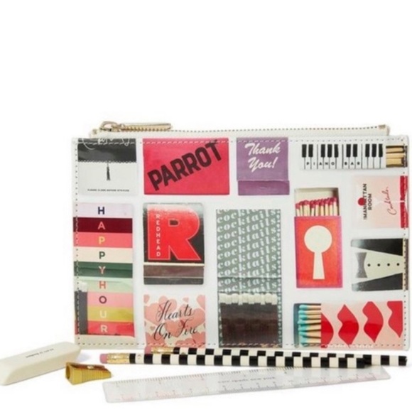 kate spade | Bags | Nwt Kate Spade Strike A Match Pencil Pouch Set ...